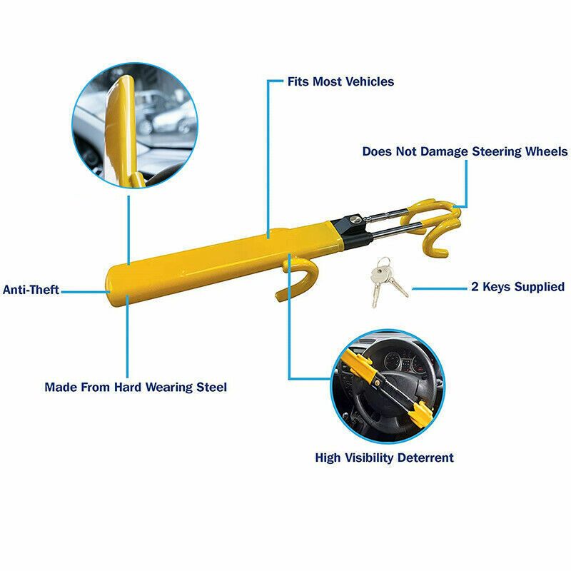 Steering Wheel Lock Car Vehicle Anti Theft Security System – golly.co.nz