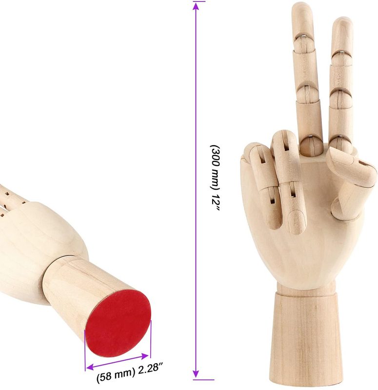 Wooden Mannequin Hand Flexible Fingers Manikin – golly.co.nz