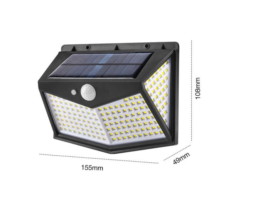 LED PIR Solar Power Sensor Wall Garden Light Security Motion Outdoor ...