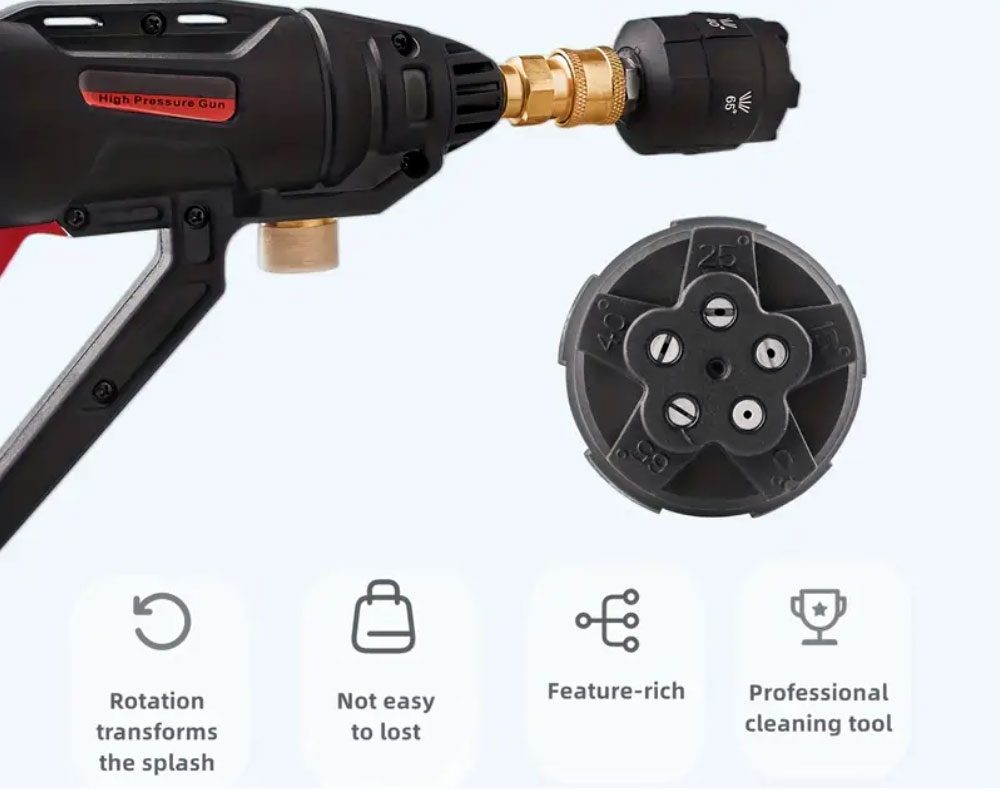 3600 PSI Water Blaster Nozzles (5 in 1) 1/4" In Stock Deal – golly.co.nz