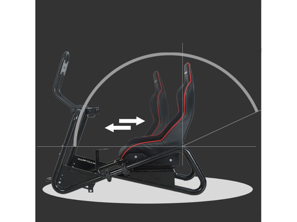 Racing Simulator Cockpit Adjustable Gaming Chair with Monitor Stand ...