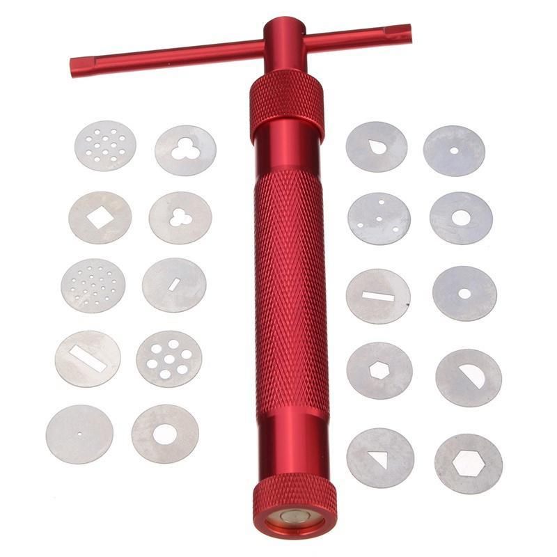 Clay Extruder Pastry Cake Fondant Gun with 20 Disc – golly.co.nz